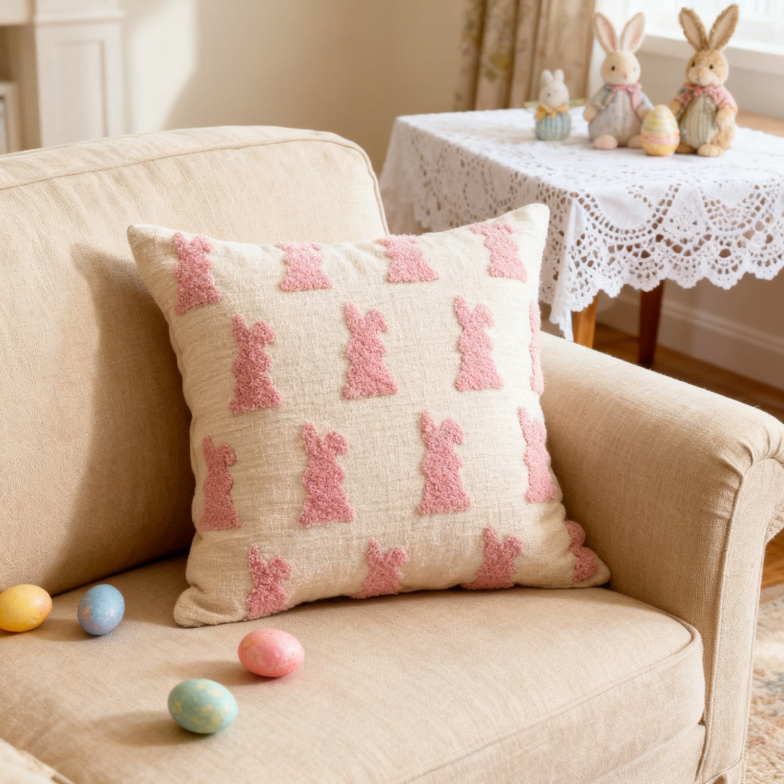 Elainilye Easter Pillowcases, Cushion Covers for Living Room and ...