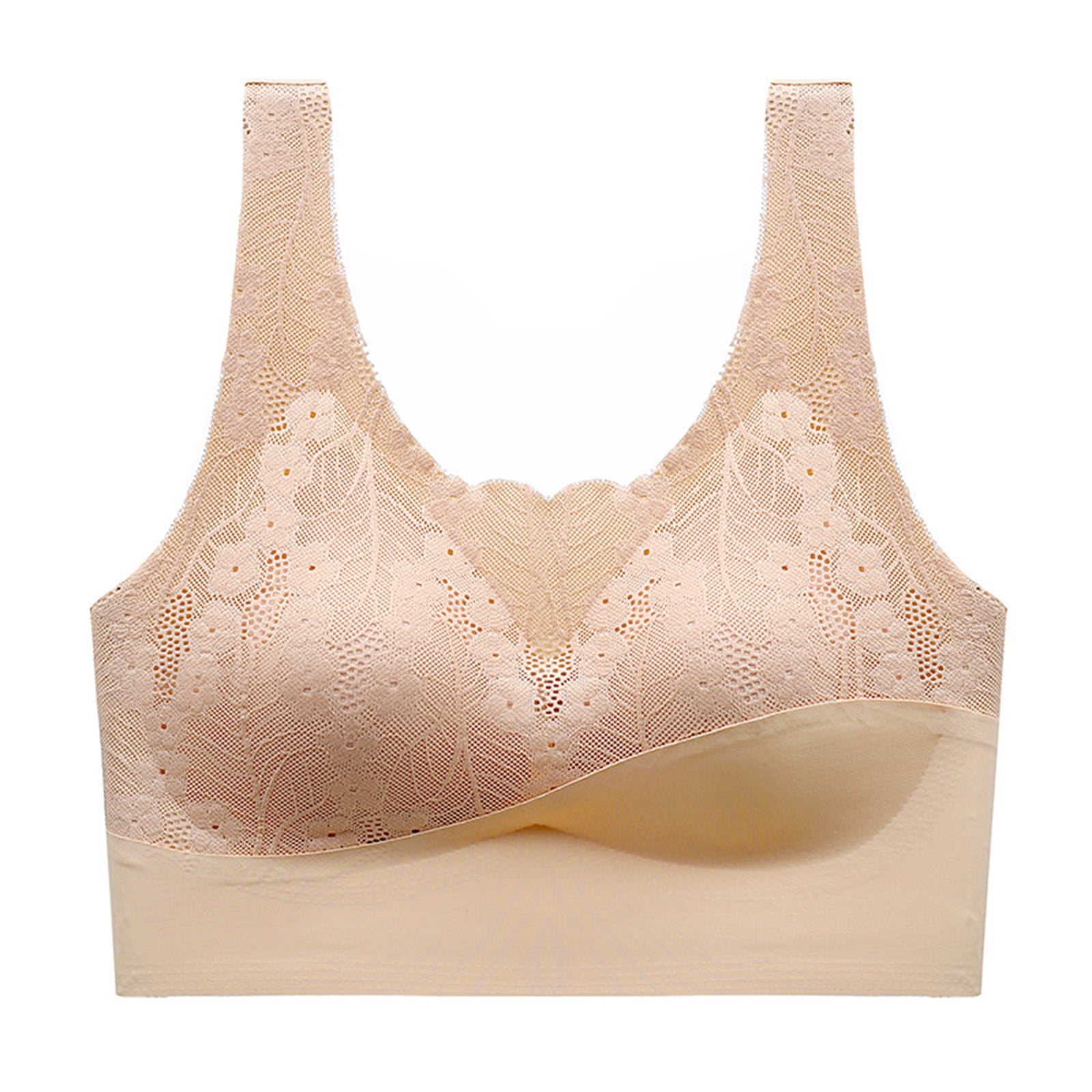 Elainilye Fashion Bra For Women Lace Adjustment Chest Shape Bra Ice ...