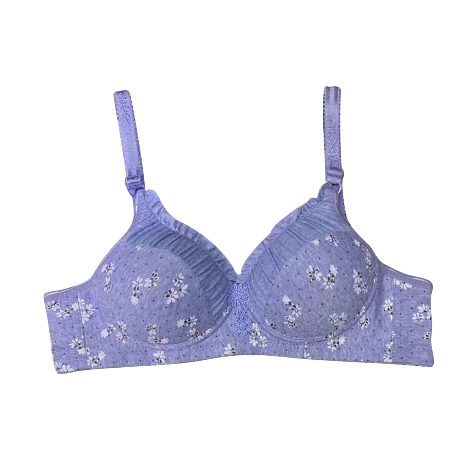 Elainilye Fashion Bras For Older Women Wirefree Gathered Bra Casual ...