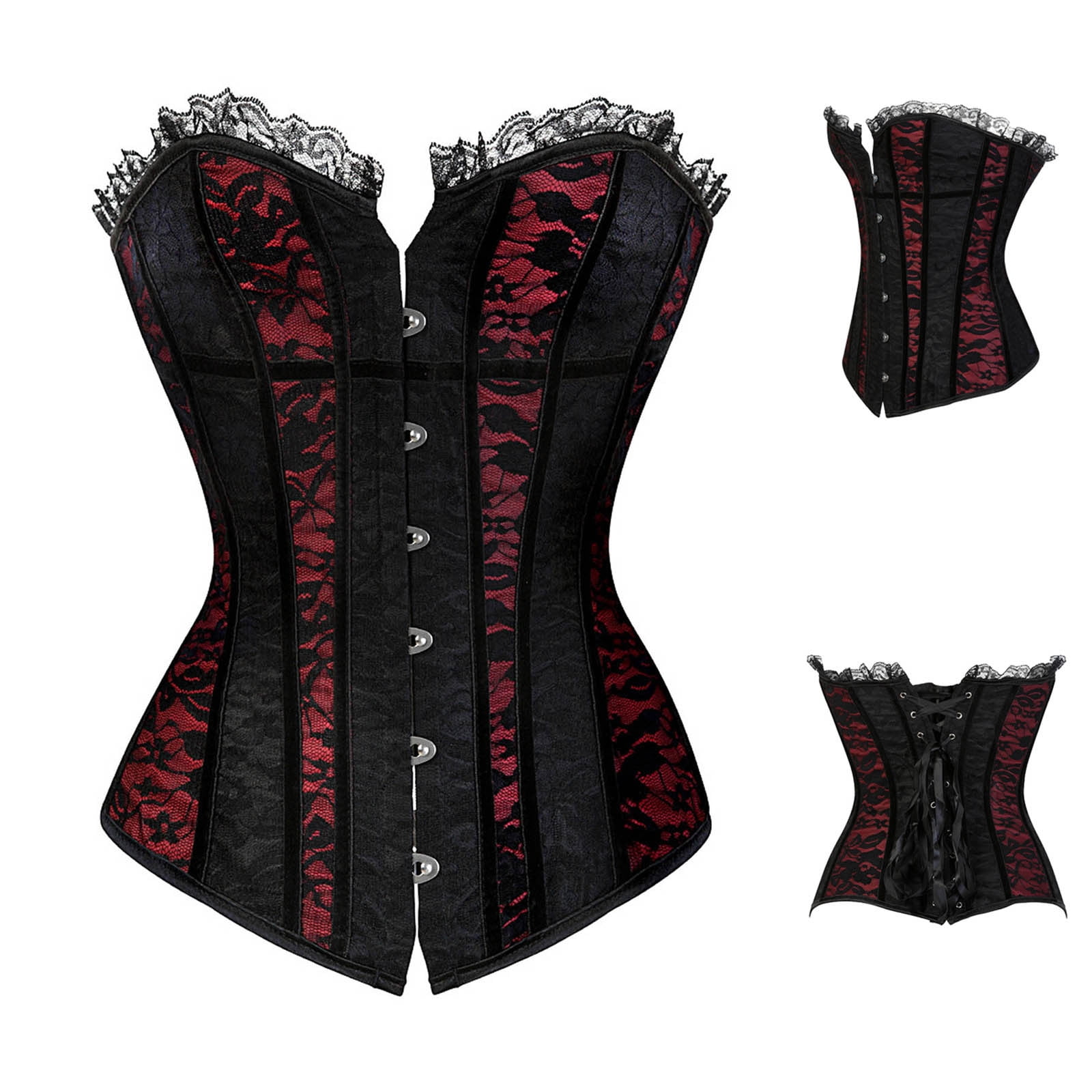 Elainilye Fashion Corset Tops for Women Court Gothic Corset with ...
