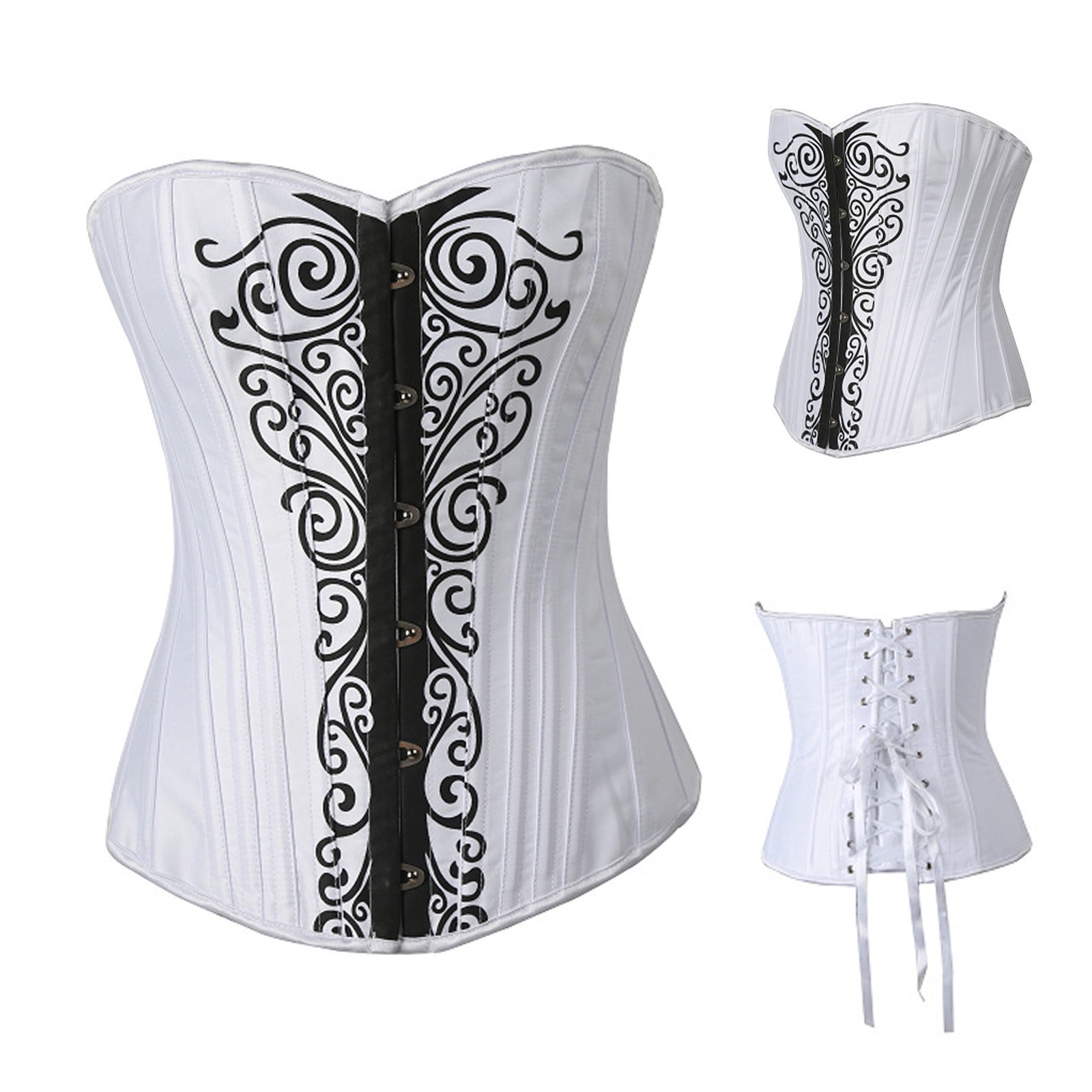 Elainilye Fashion Corset Tops For Women Court Gothic Corset With Breasted Outer Wear Corset