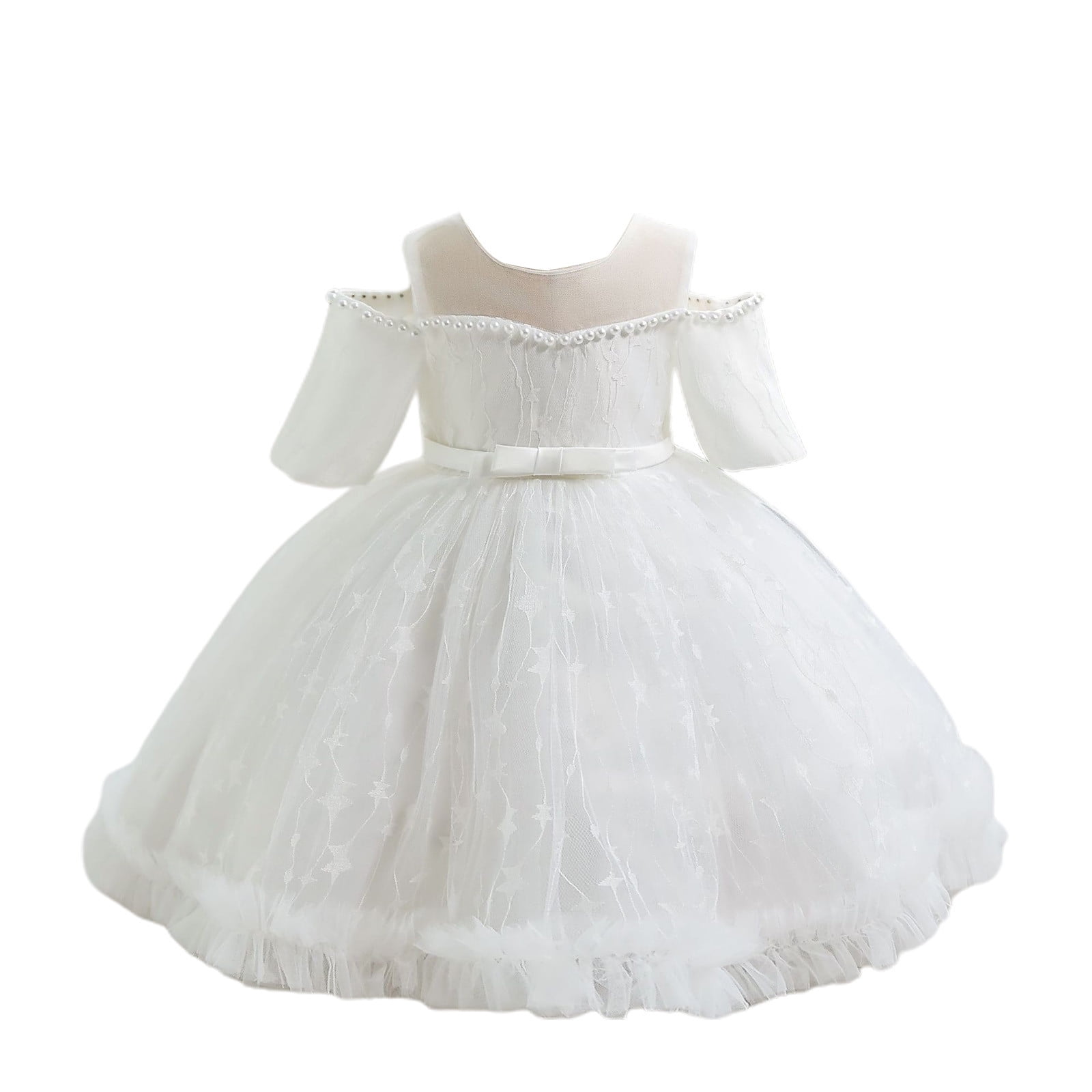 Elainilye Fashion Flower Girl Dress Summer New Off-the-Shoulder ...