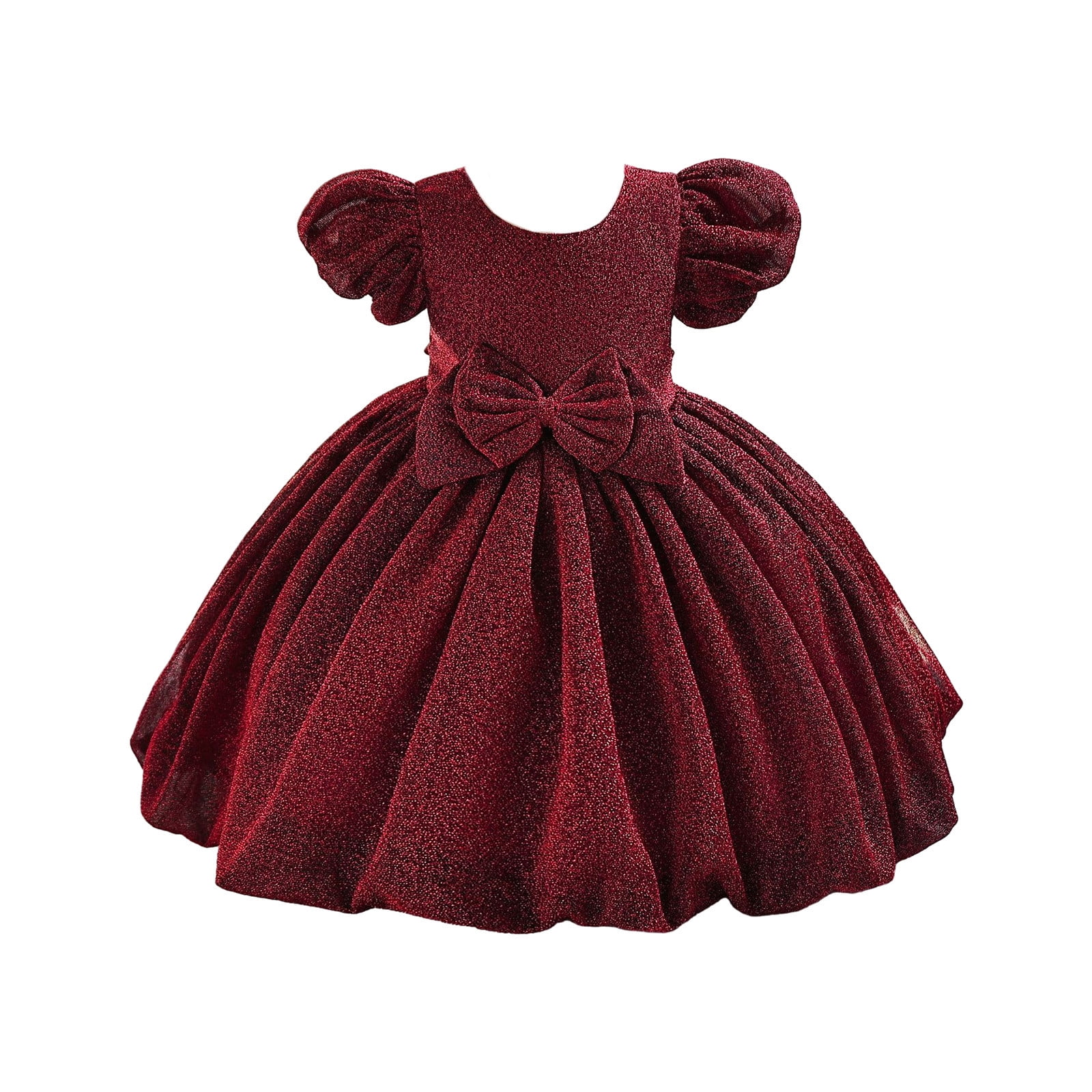 Elainilye Fashion Flower Girl Dresses Bubble Sleeve Princess Pageant ...