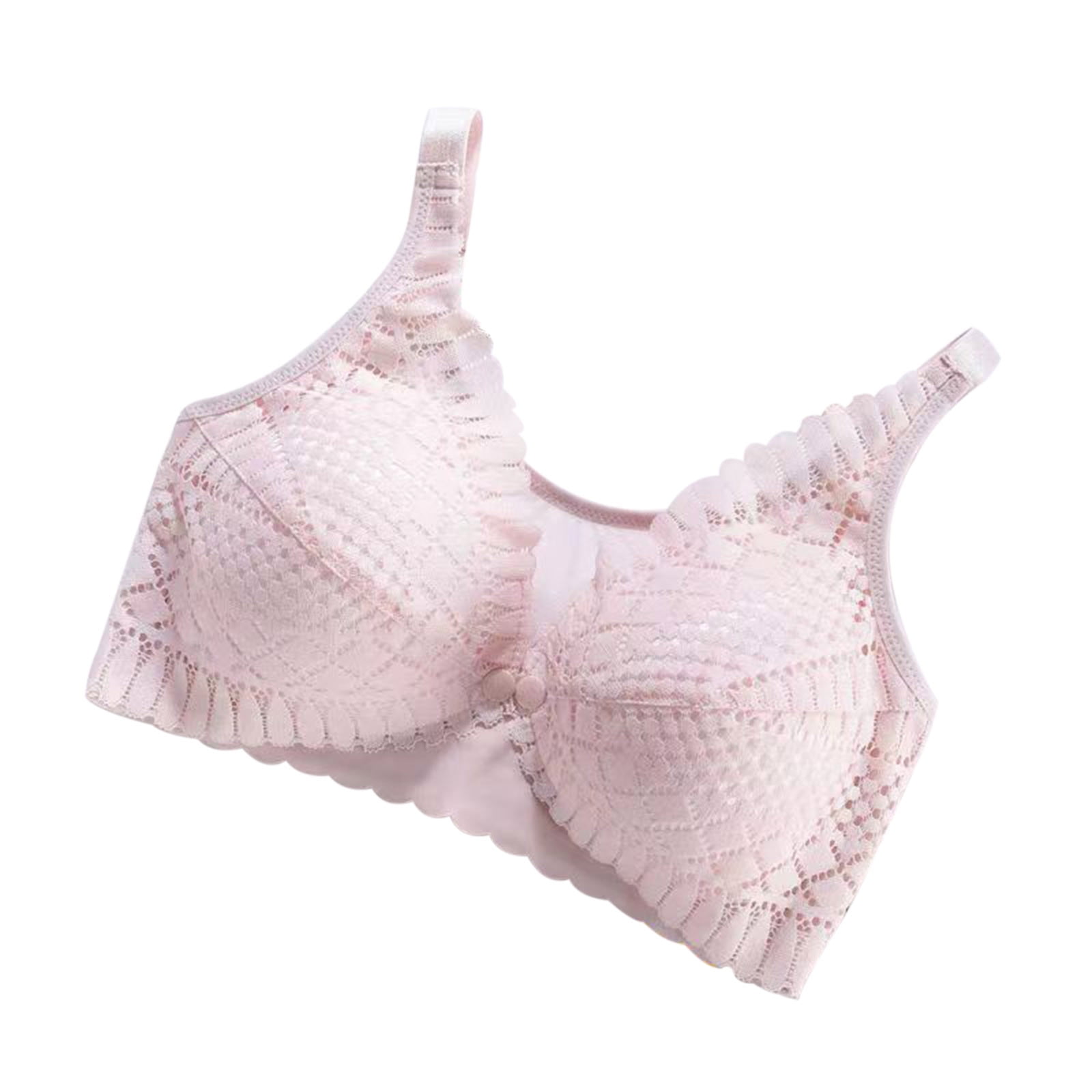 Elainilye Fashion Nursing Bra Wireless Lace Traceless Underwear With ...