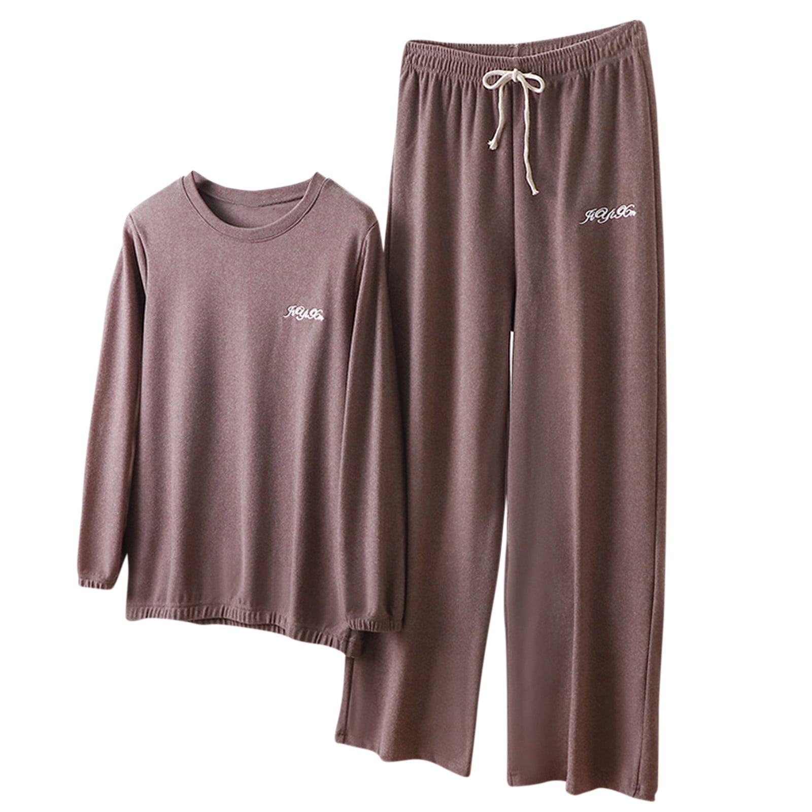 Elainilye Fashion Pajama Set For Women Winter Fleece And Thickened ...