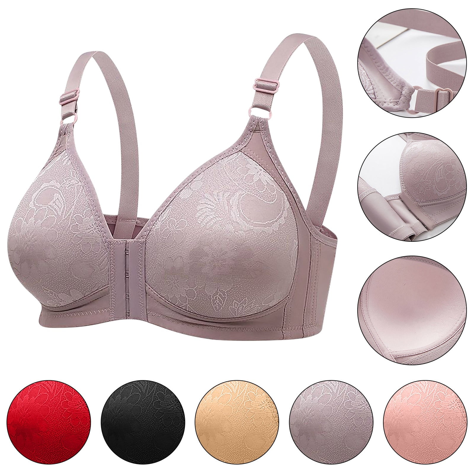 Elainilye Fashion Wireless Bras for Women Oversized and Thin Underwear ...