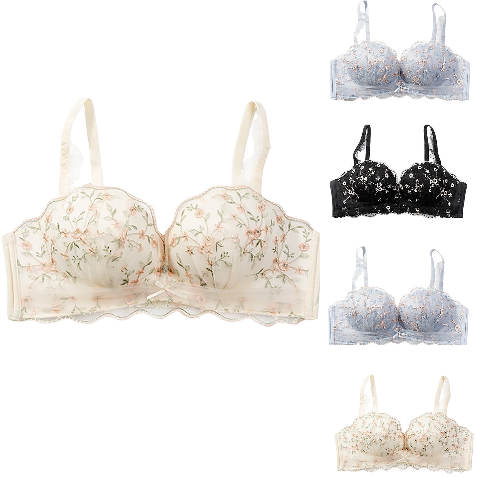 Elainilye Fashion Wireless Bras with Support and Lift Underwear with No ...