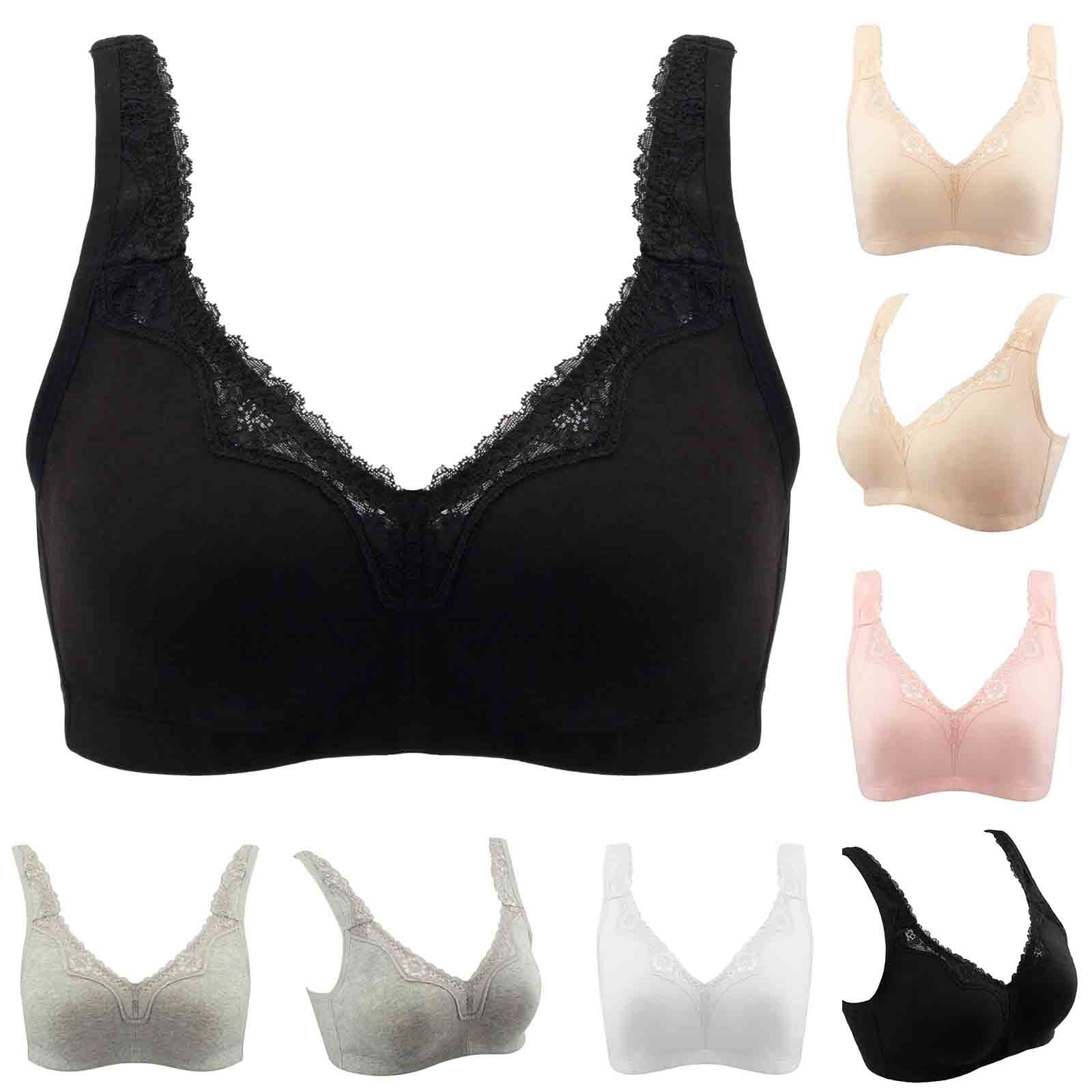 Elainilye Fashion Wireless Pushup Bra for Women Plus Size Bras ...