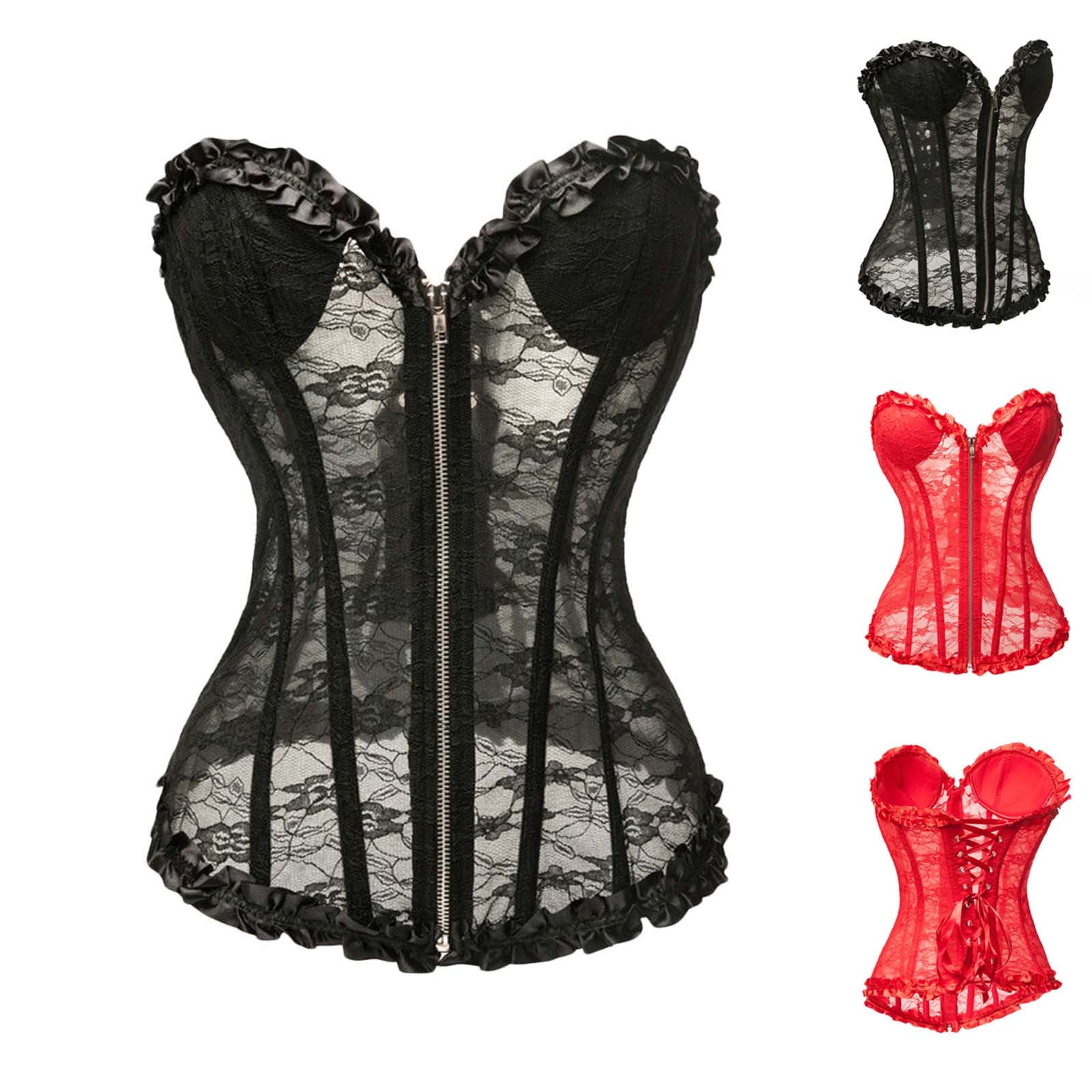 Elainilye Fashion Women's Shapewear Translucent Mesh Bodysuit Sexy ...