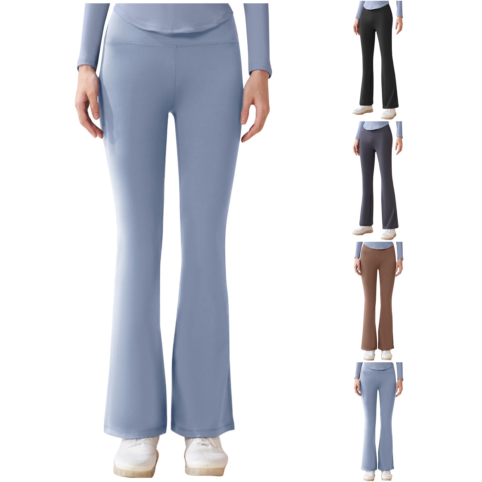 Elainilye Fashion Womens Bootcut Yoga Pants Fall Plush Yoga Pants ...