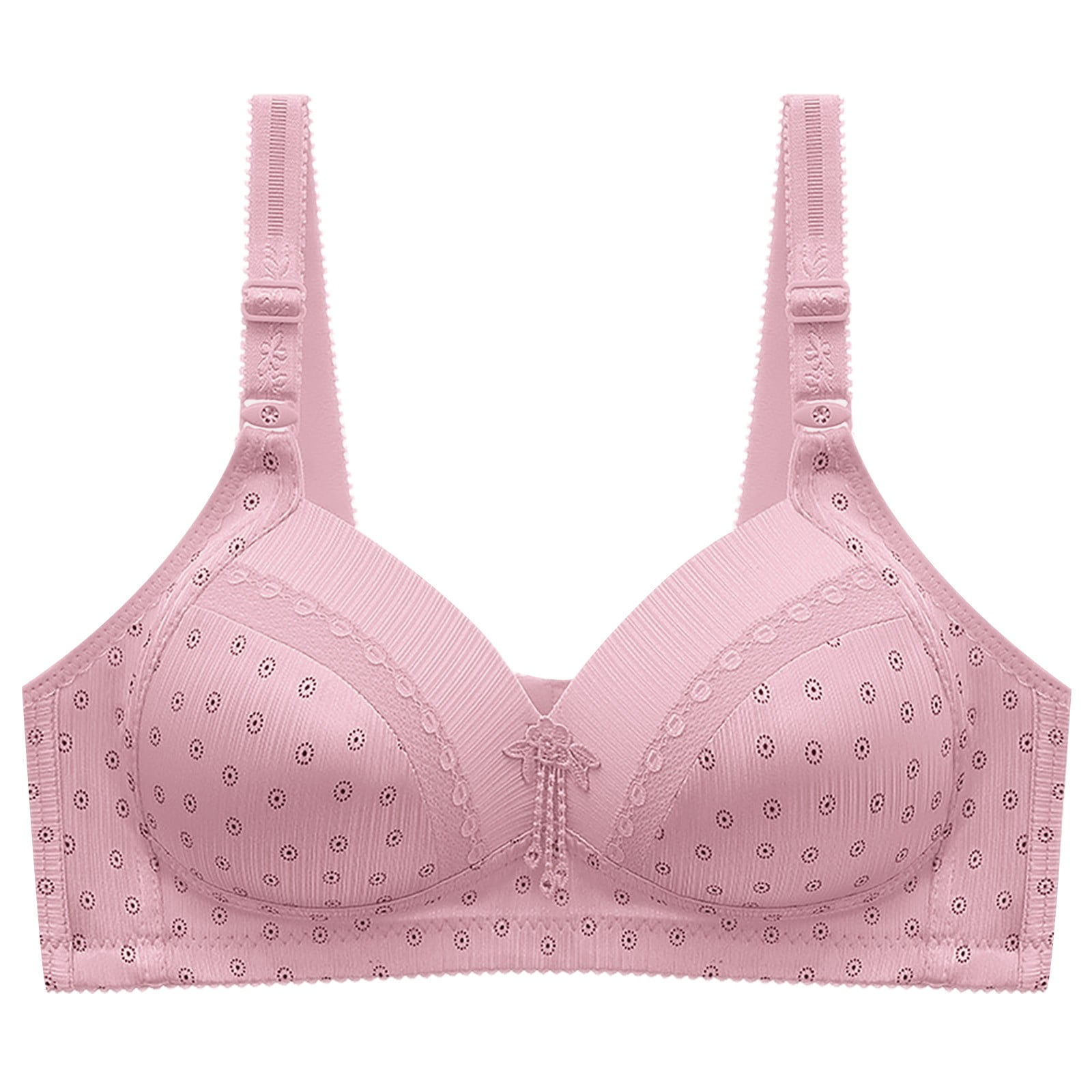 Elainilye Fashion Womens Bras Wirefree Traceless Bra Gathered Shaping ...