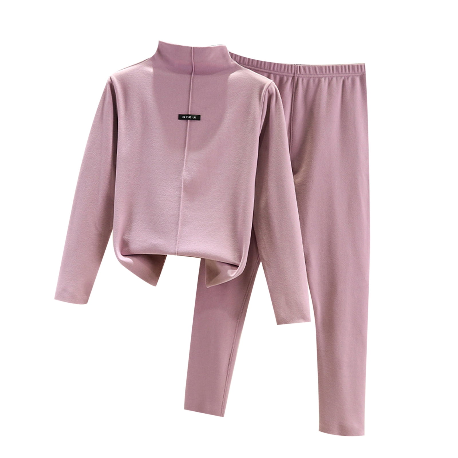 Elainilye Fashion Womens PJ Set Winter Bottomed Double-sided Fleece ...