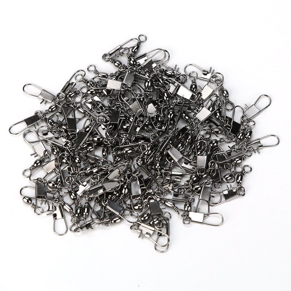 Elainilye Fishing Swivels Kit, 100pcs Barrel Snap Connectors, Interlock ...