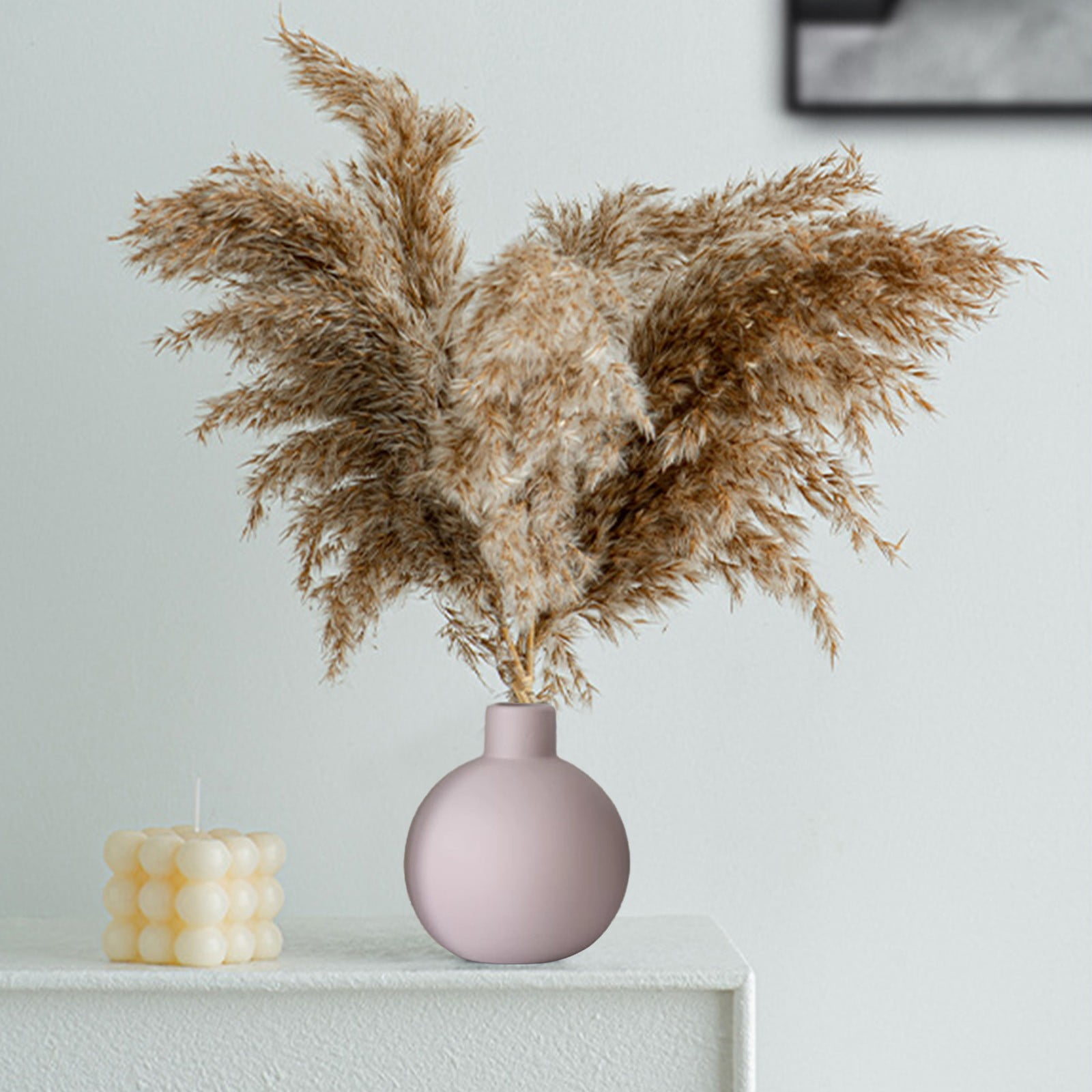 Elainilye Frosted Ceramic Vase, Modern Floral Arrangement Containers ...