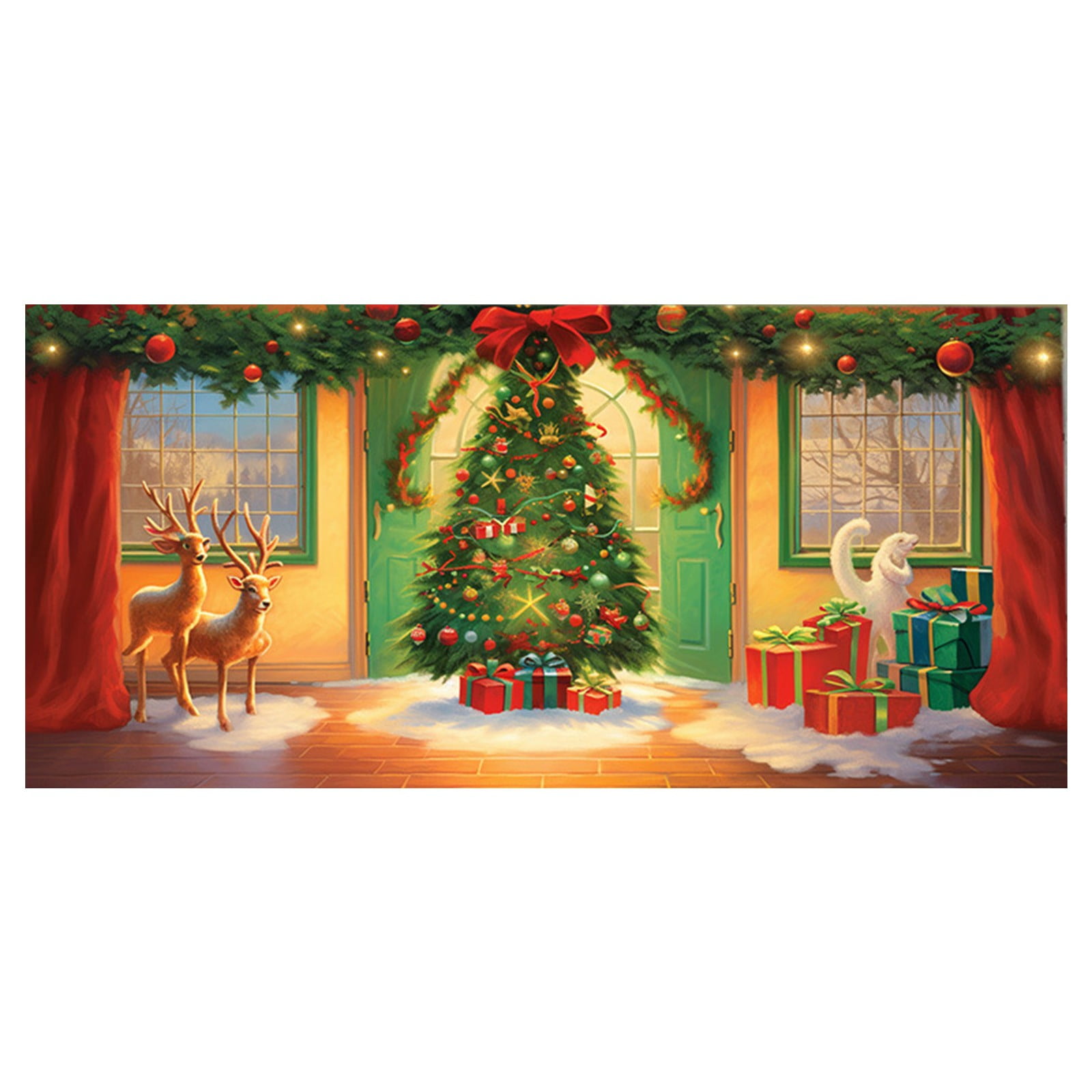Elainilye Garage Door Banners Christmas Extra Large Outdoor Holiday ...