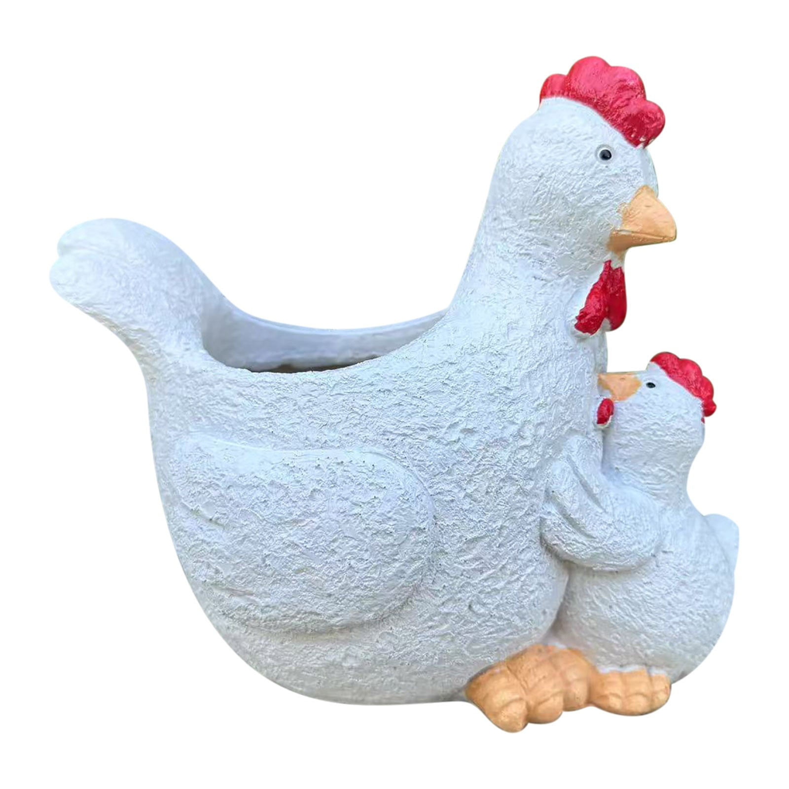 Elainilye Garden Statue, Resin Hen Ornament, Chick Figurine For Desktop ...