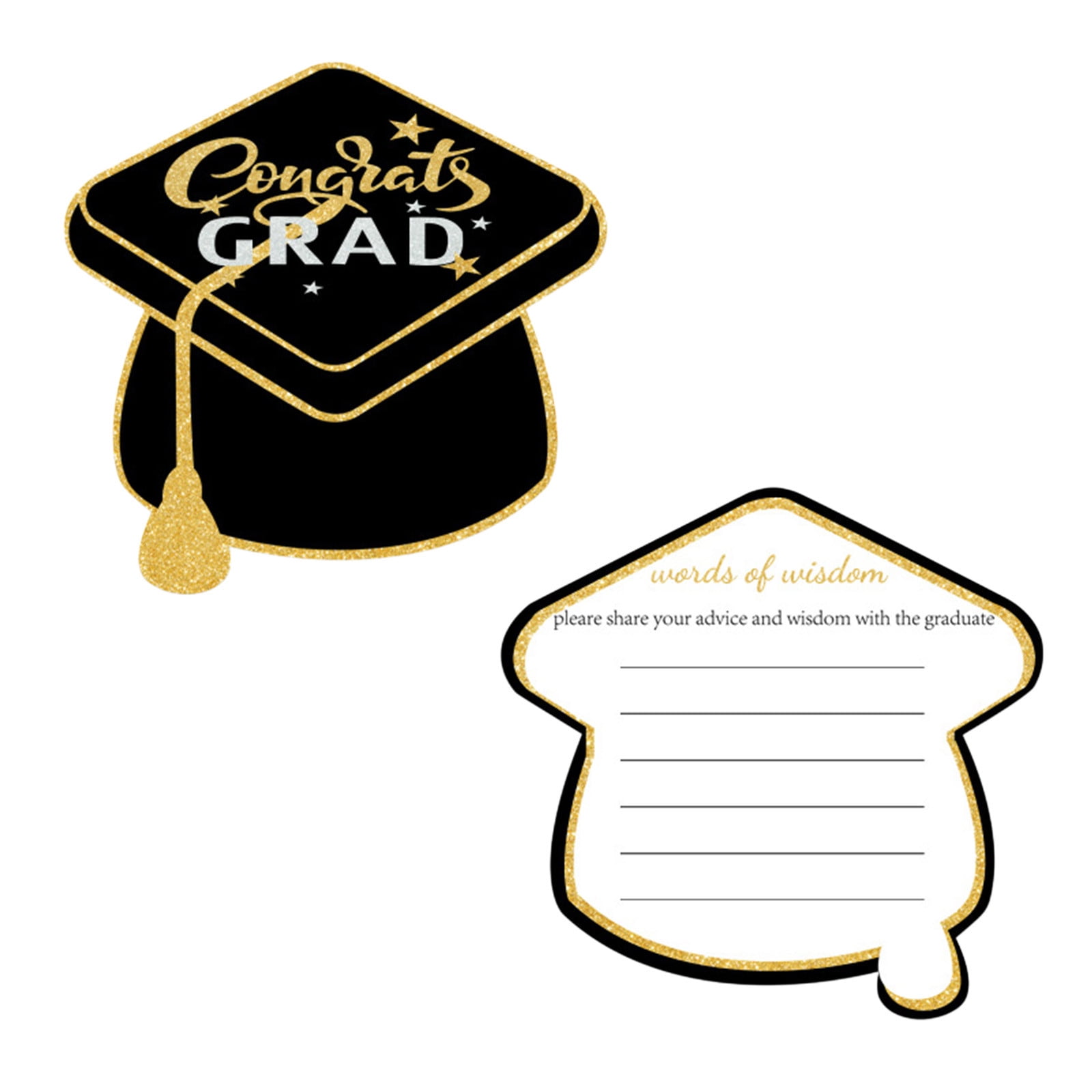 Elainilye Graduation Wish Cards, 10-Pack Graduation Advice Cards, 2025 ...