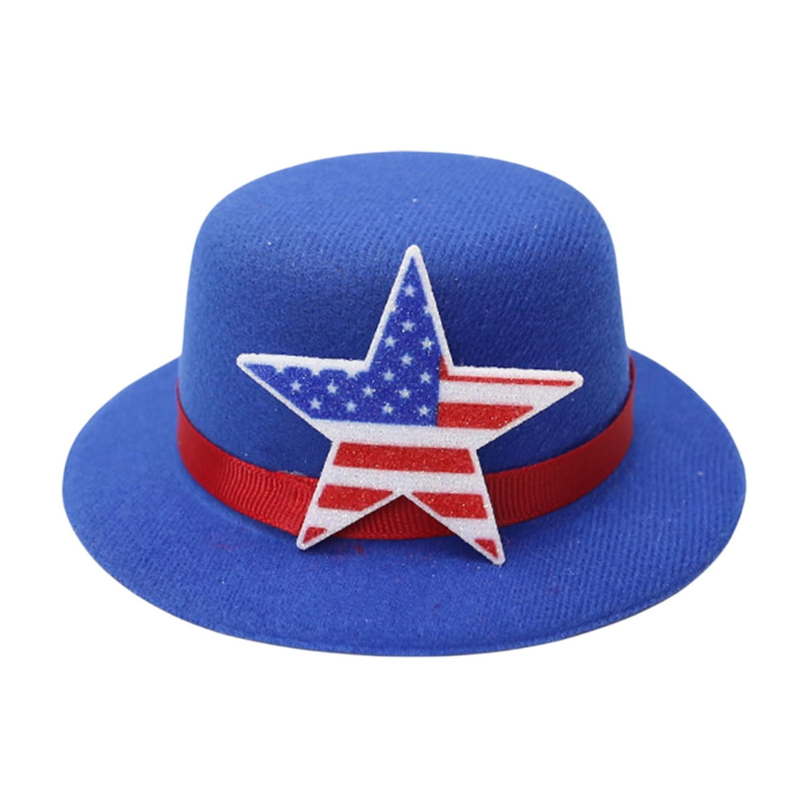 Elainilye Independence Day Women's Patriotic Hair Clip, Red White Blue ...