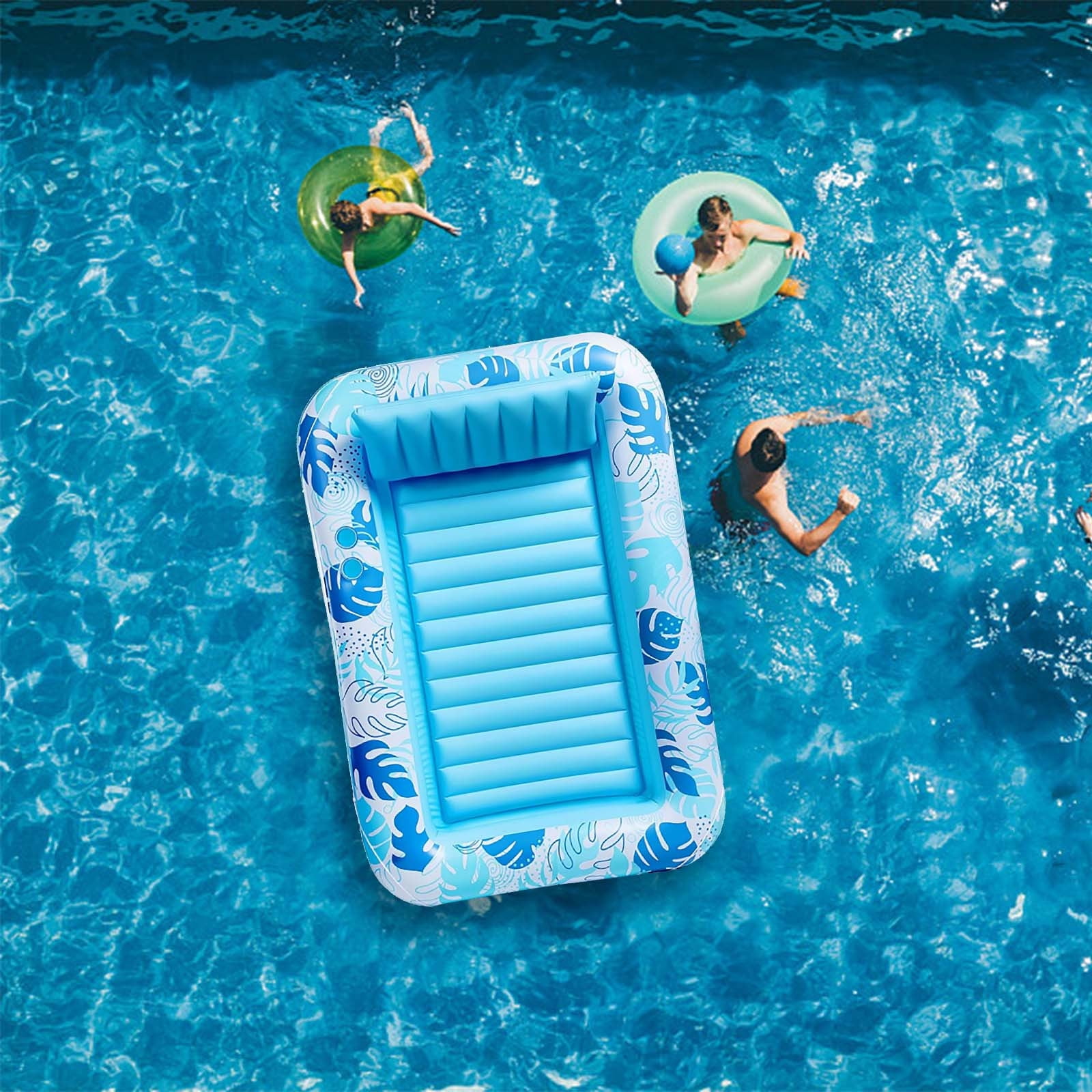 Elainilye Inflatable Maple Leaf Floating Lounge Chair, Foldable PVC ...