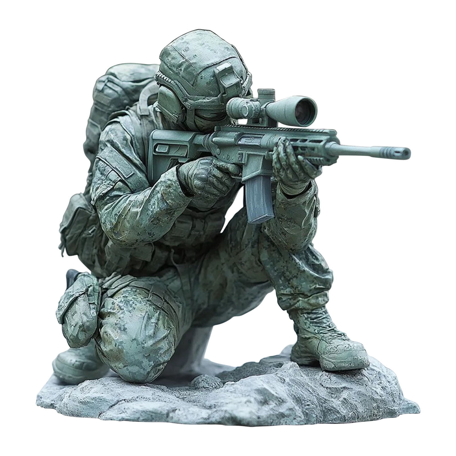 Elainilye Kneeling Soldier Figurine, Fantasy Creature Mini Action ...