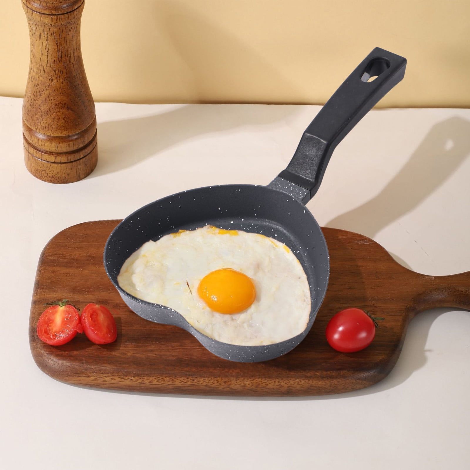 Elainilye Nonstick Maifan Stone Egg Pan with Hanging Handle, Mini ...