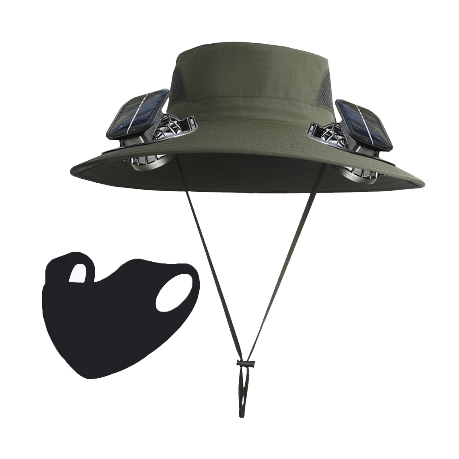 Elainilye Outdoor Wide Brim Sun Hat with Solar Fan, Summer Outside Hat ...