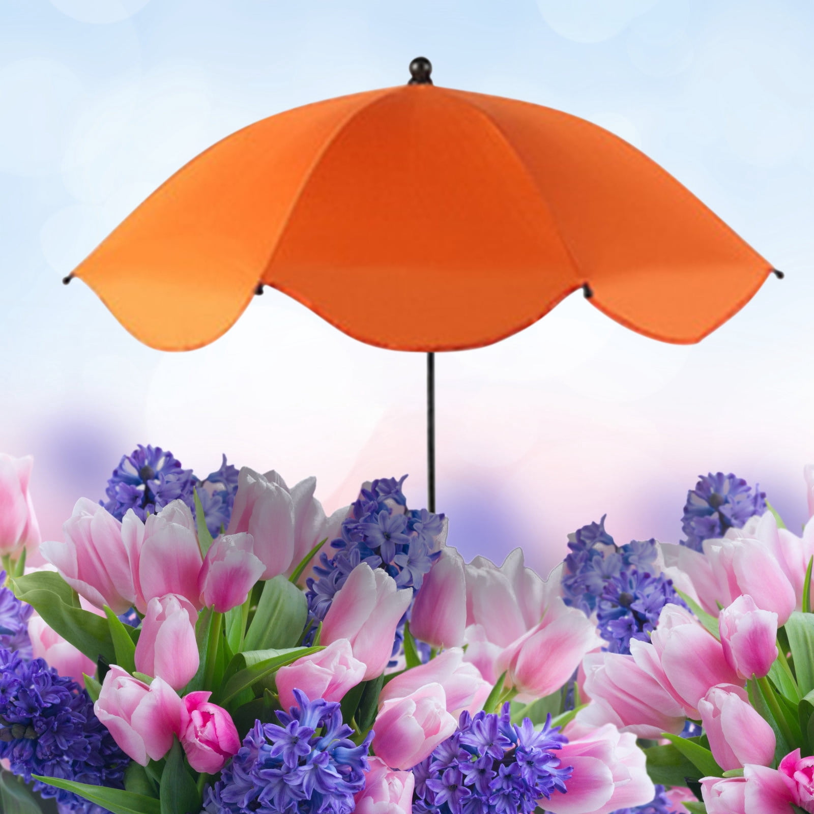 Elainilye Plant Sun Shade Umbrella, Garden Stake Parasol Cover UV Rain ...
