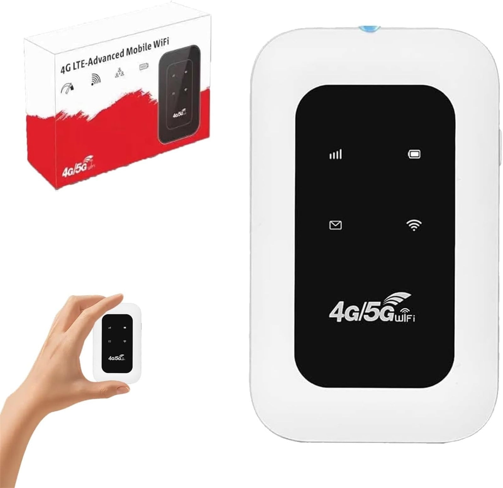 Elainilye Portable WiFi Hotspot 4G LTE Mobile Router with SIM Card Slot ...