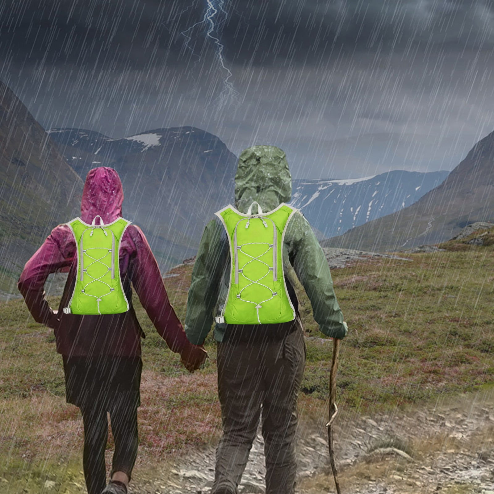 Elainilye Reflective Night-Safety Backpack with Hydration Bladder ...