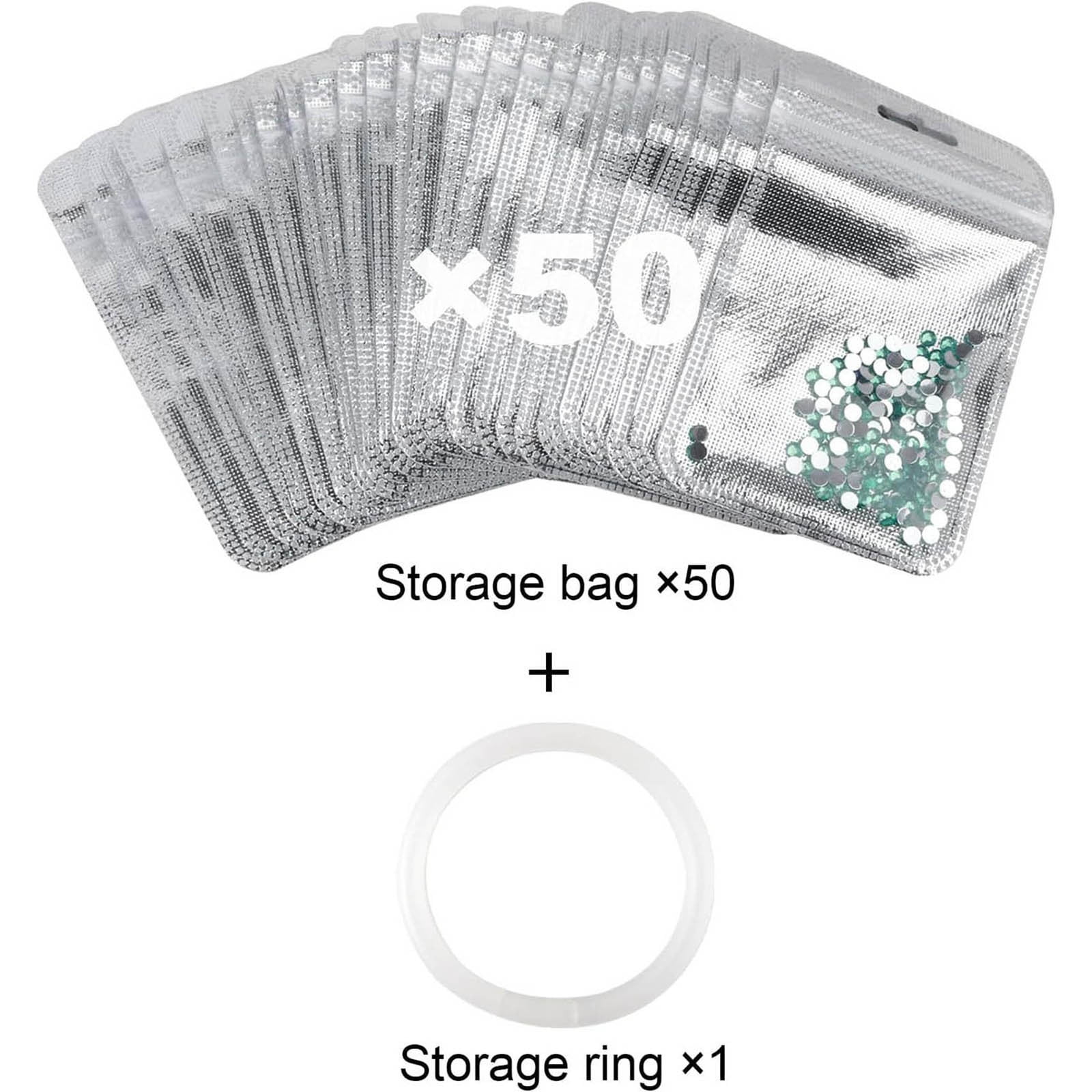 Elainilye Reusable Paint Bead Storage Pouches, Hermetic Seal Closure ...