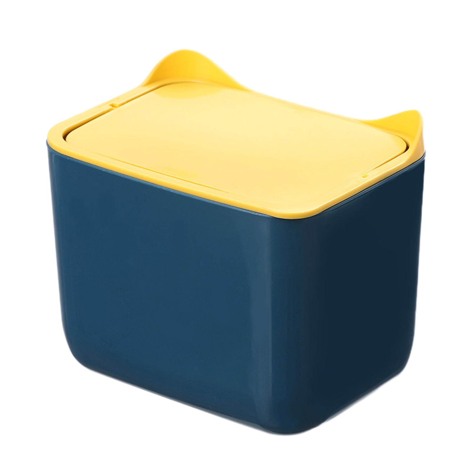 Elainilye Small Trash Can with Lid, 1 Gallon Cute Mini Trash Can for ...