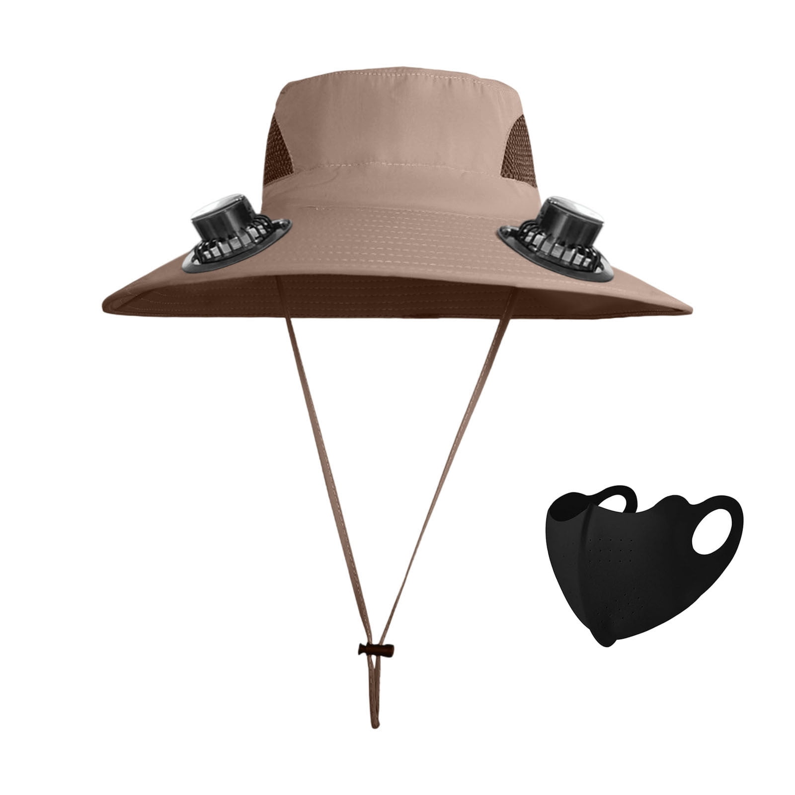 Elainilye Solar USB Fisherman Hat with Charging Fan, Large Brim Sun Hat ...