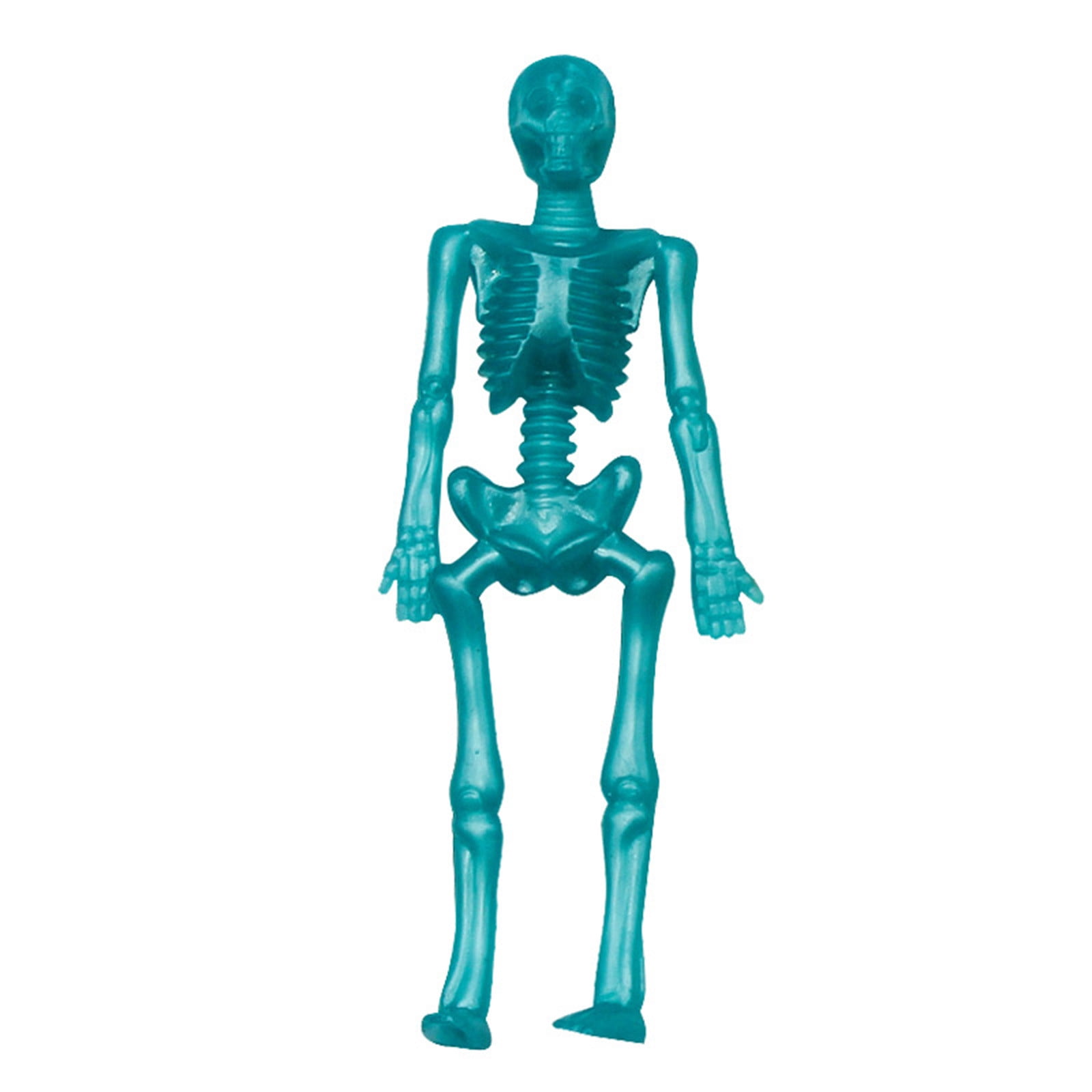 Elainilye Stretchable Rubber Skeleton Figurine, Flexible Halloween ...
