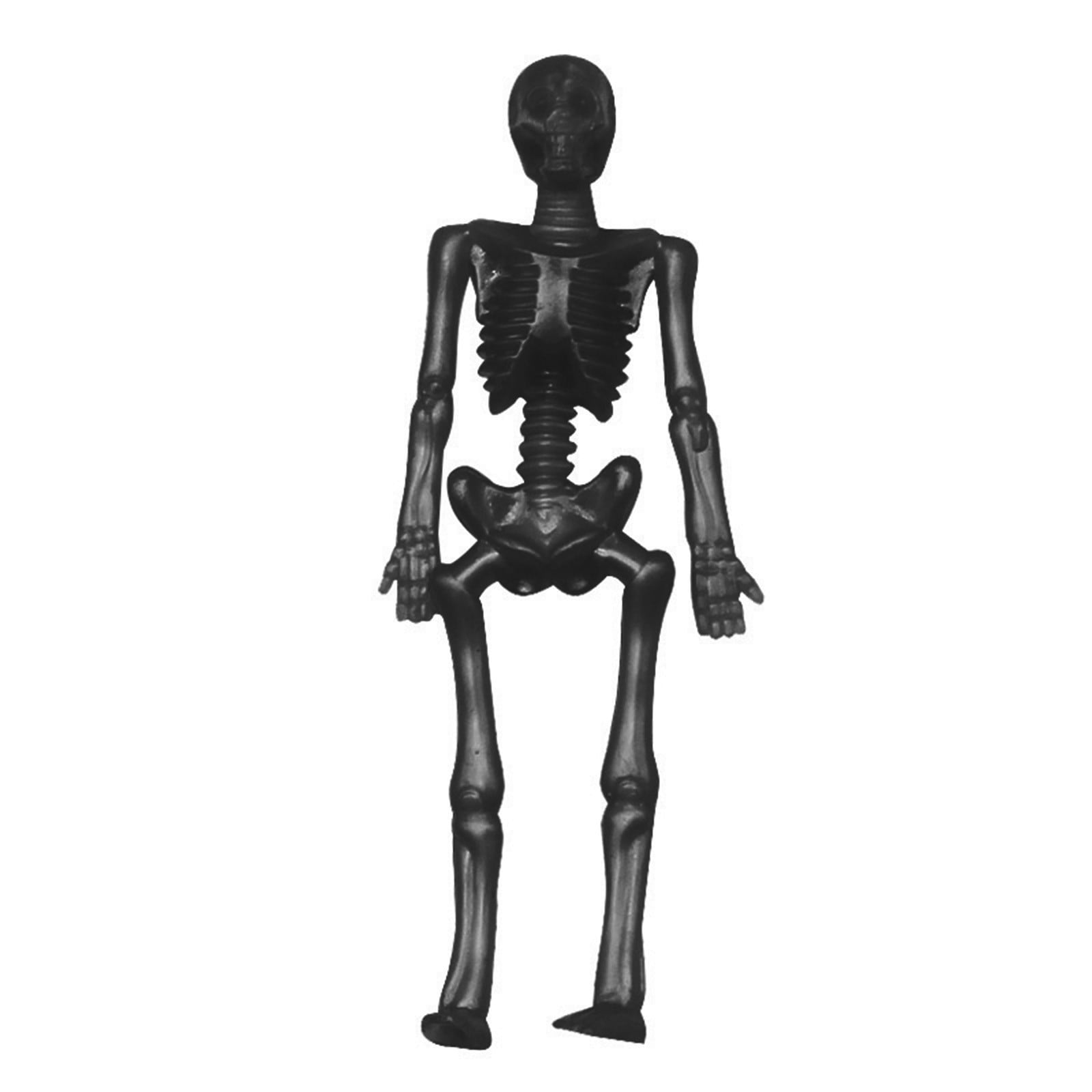 Elainilye Stretchable Rubber Skeleton Figurine, Flexible Halloween ...
