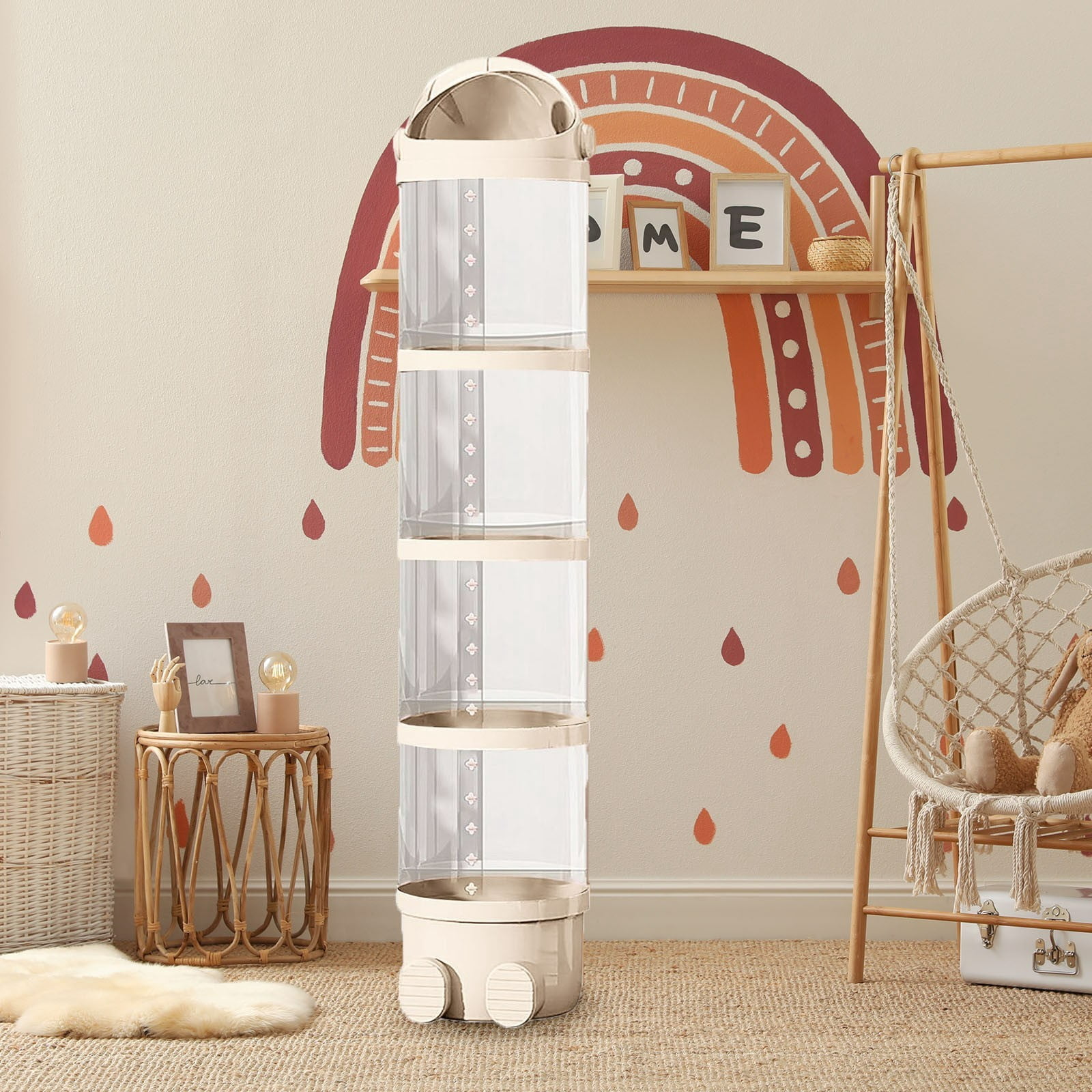 Elainilye Stuffed Animal Organizer with Lid, Transparent Plush Toy ...