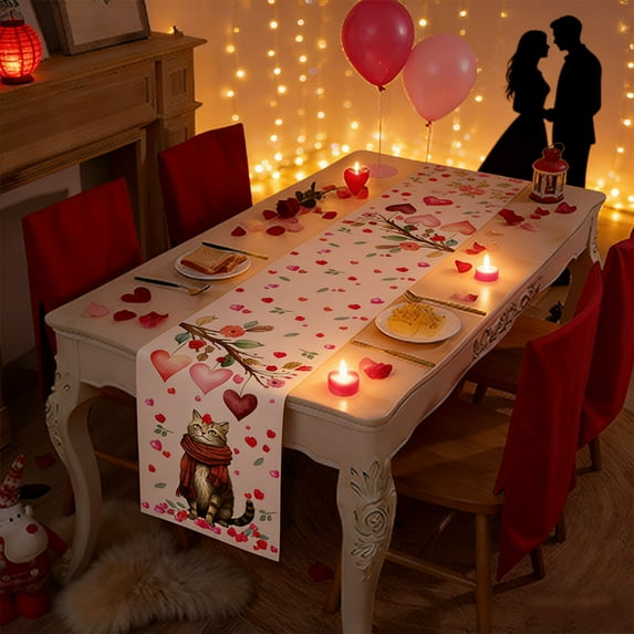 Elainilye Table Runner for Festive Dinners, 13x70 Inch Non Slip Table ...