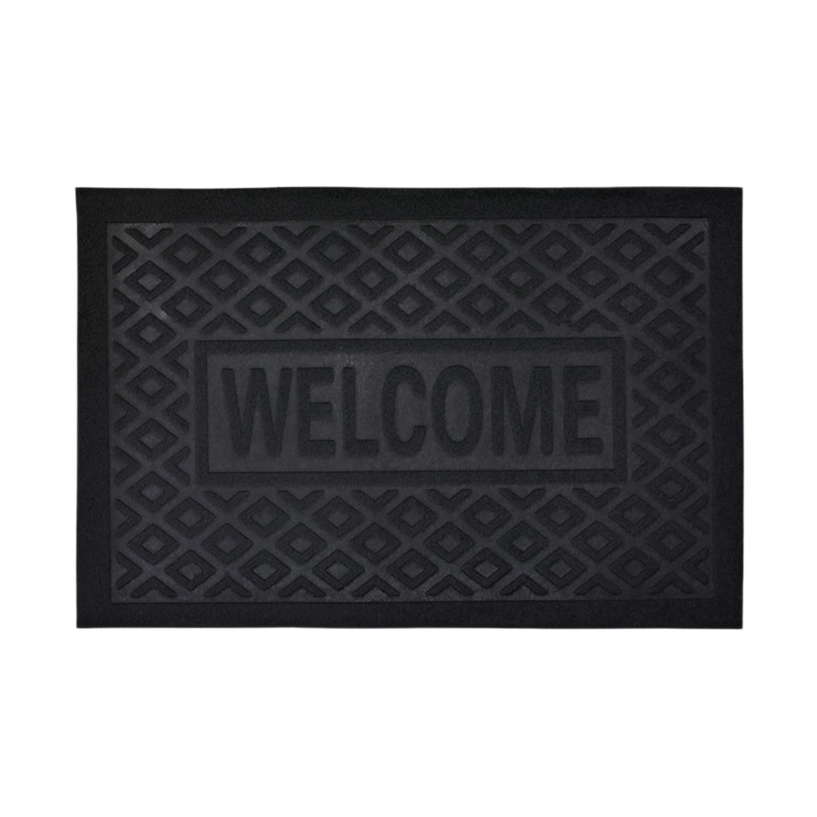 Elainilye Textured Welcome Doormat With Scraper Base, Non-Slip Entryway ...