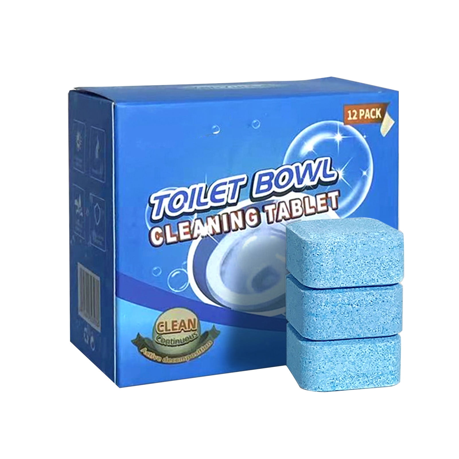 Elainilye Toilet Bowl Cleaner Tablets, 12 Pack Deodorizing Urine Stain ...