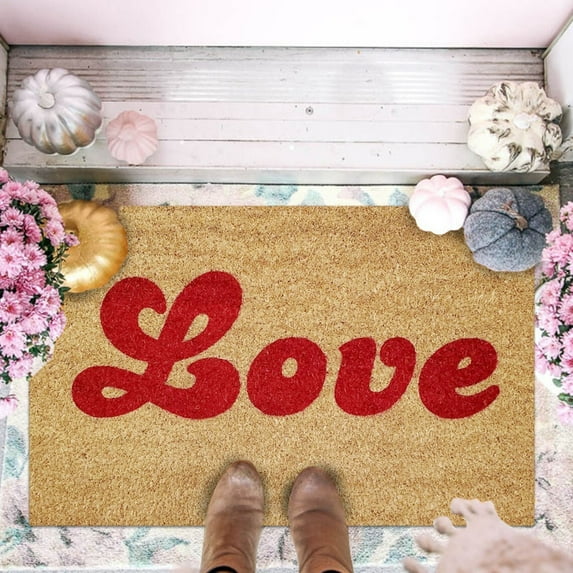 Elainilye Valentine's Day Door Mat, 16x24 Inch Non-Slip Welcome Mat for ...
