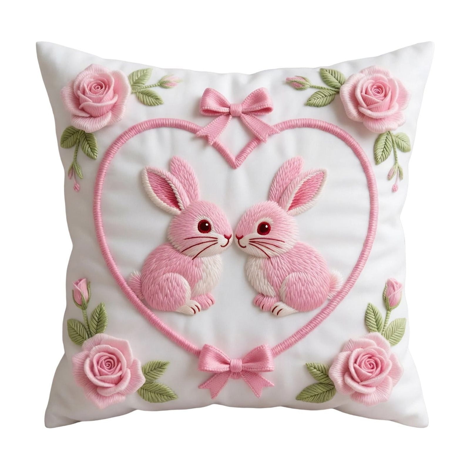 Elainilye Valentine's Day Pillowcase, Heart Pattern Decorative Pillow ...