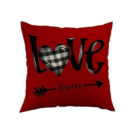 Elainilye Valentine's Day Pillowcase, Heart Pattern Decorative Pillow ...