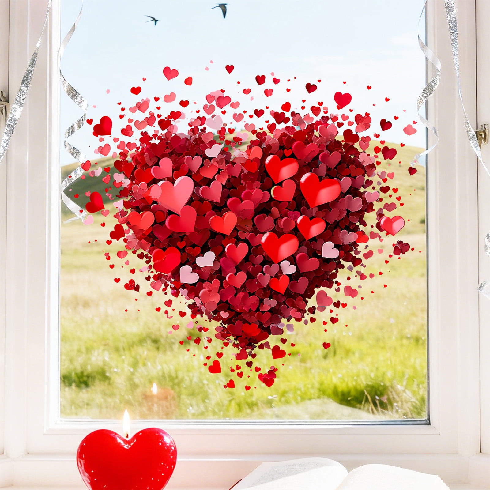 Elainilye Valentines Day Stickers for Windows and Doors Static Cling ...