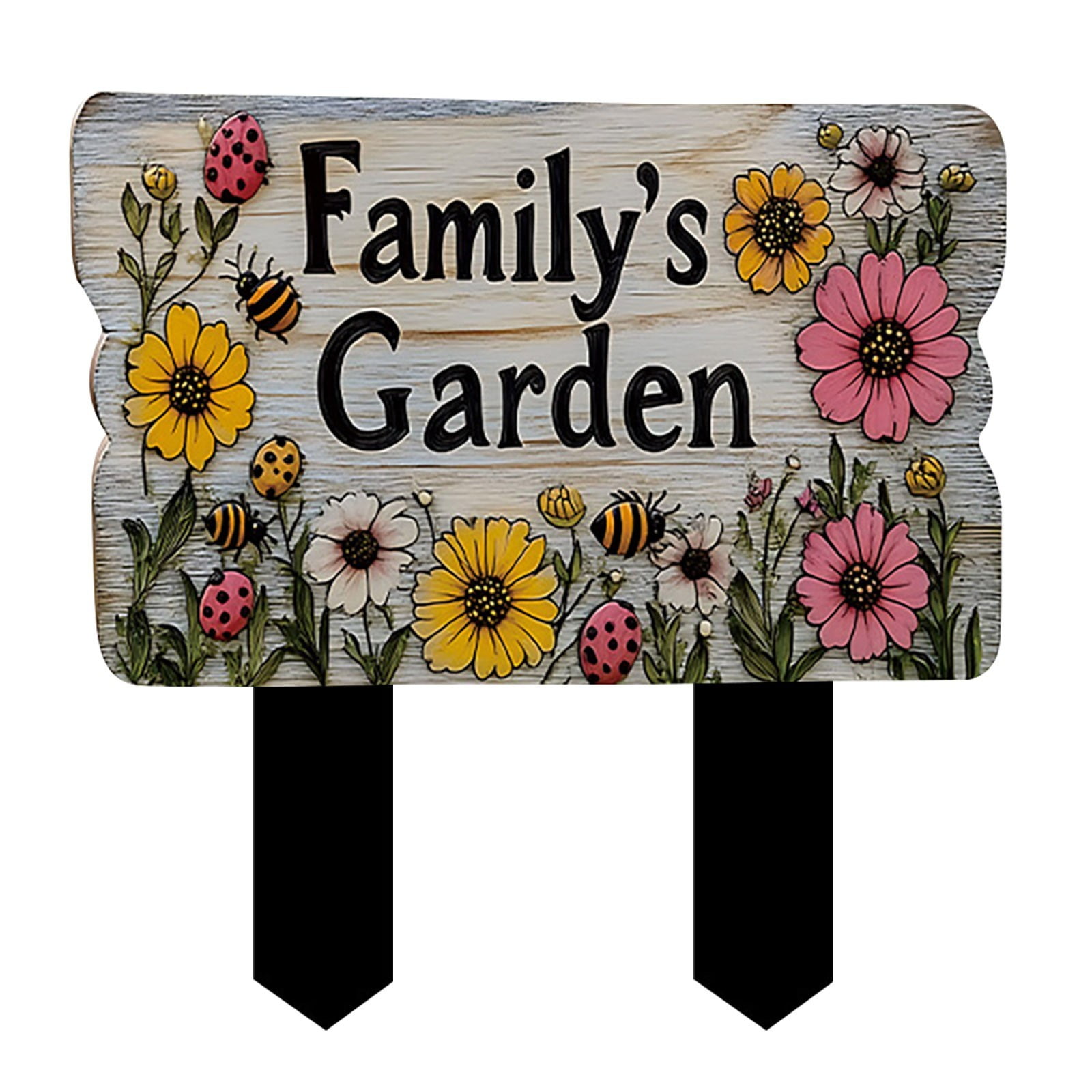 Elainilye Wooden Welcome Sign Garden Stake, Decorative Number Plaque ...