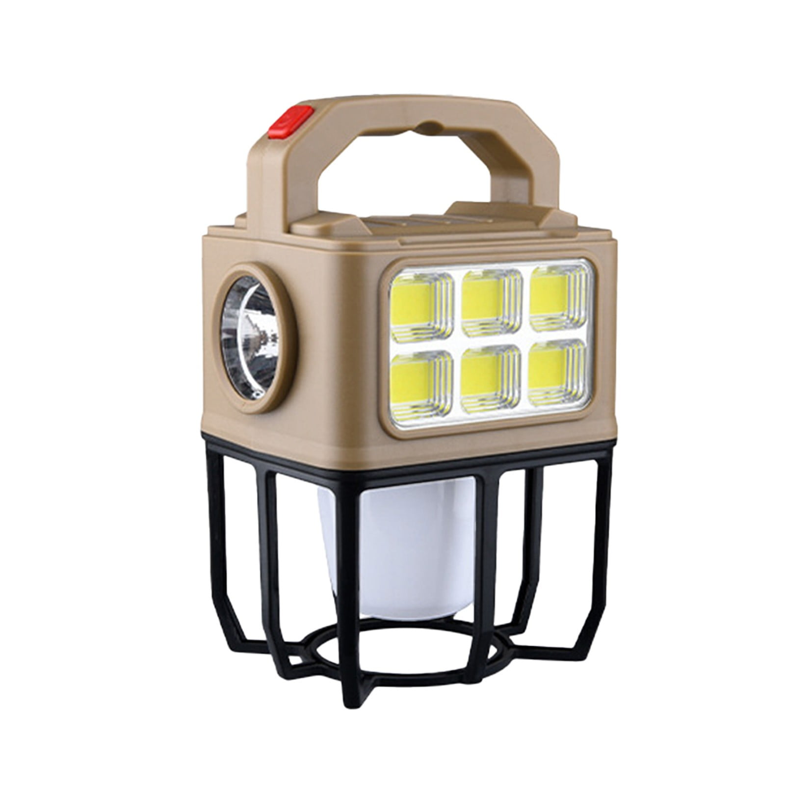 ElainilyeDual-Power Camping Light, Solar-Rechargeable Flashlight ...