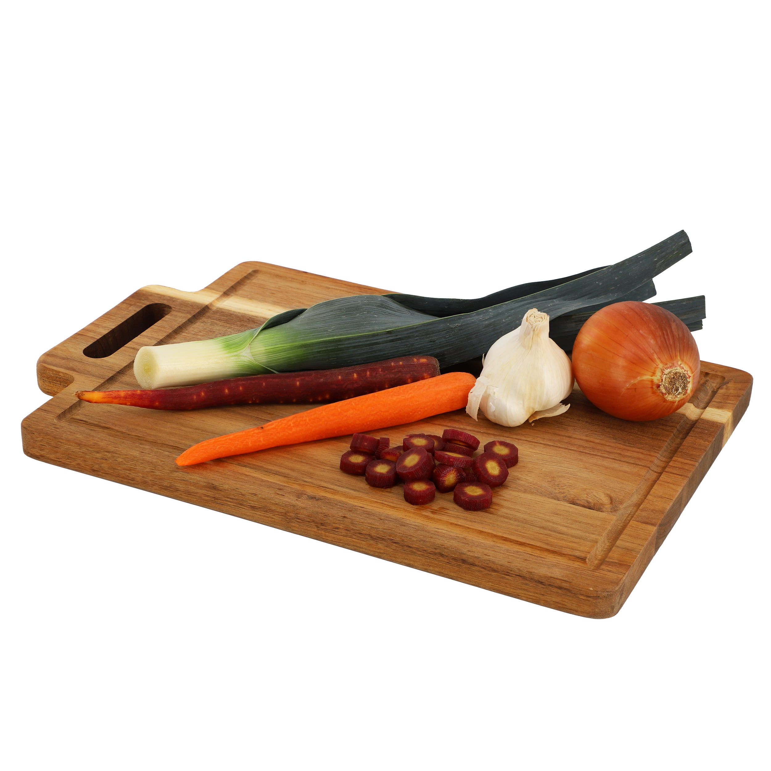Elama 16.5 x 11 Inch Acacia Wood Rectangle Serving Board with Handle ...