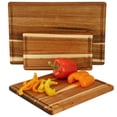 Elama 3 Piece 7 Inch, 10 Inch, and 17 Inch Acacia Wood Cutting Board ...