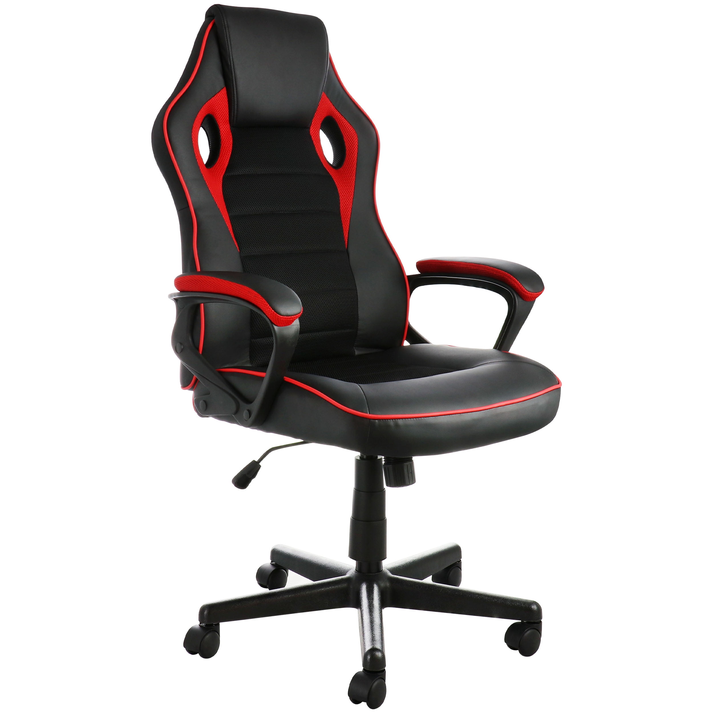 Elama High Back Adjustable Faux Leather Office Chair with Mesh and ...