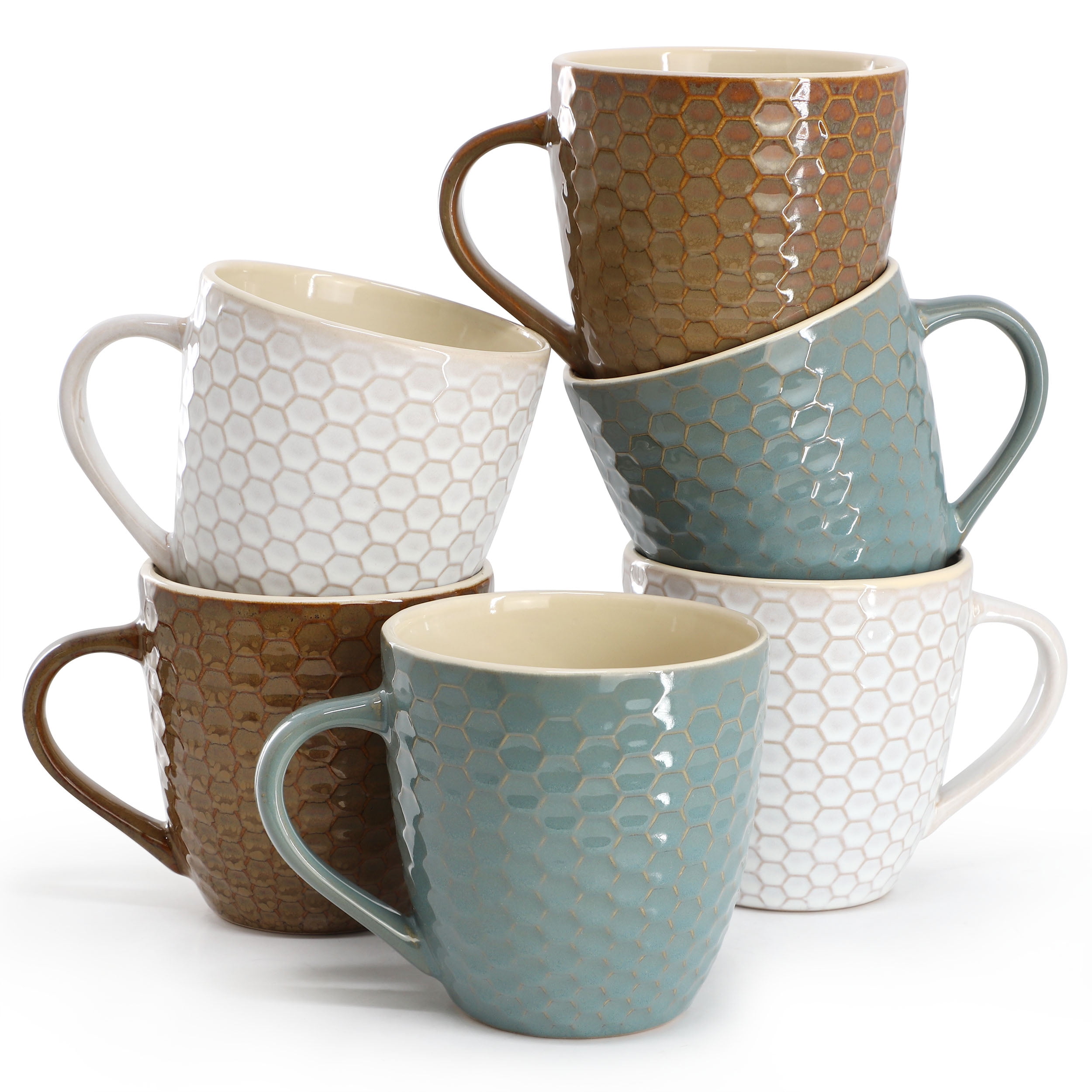 Elama Honey Bee 6-Piece 15 oz. Mug Set, Assorted Colors - Walmart.com
