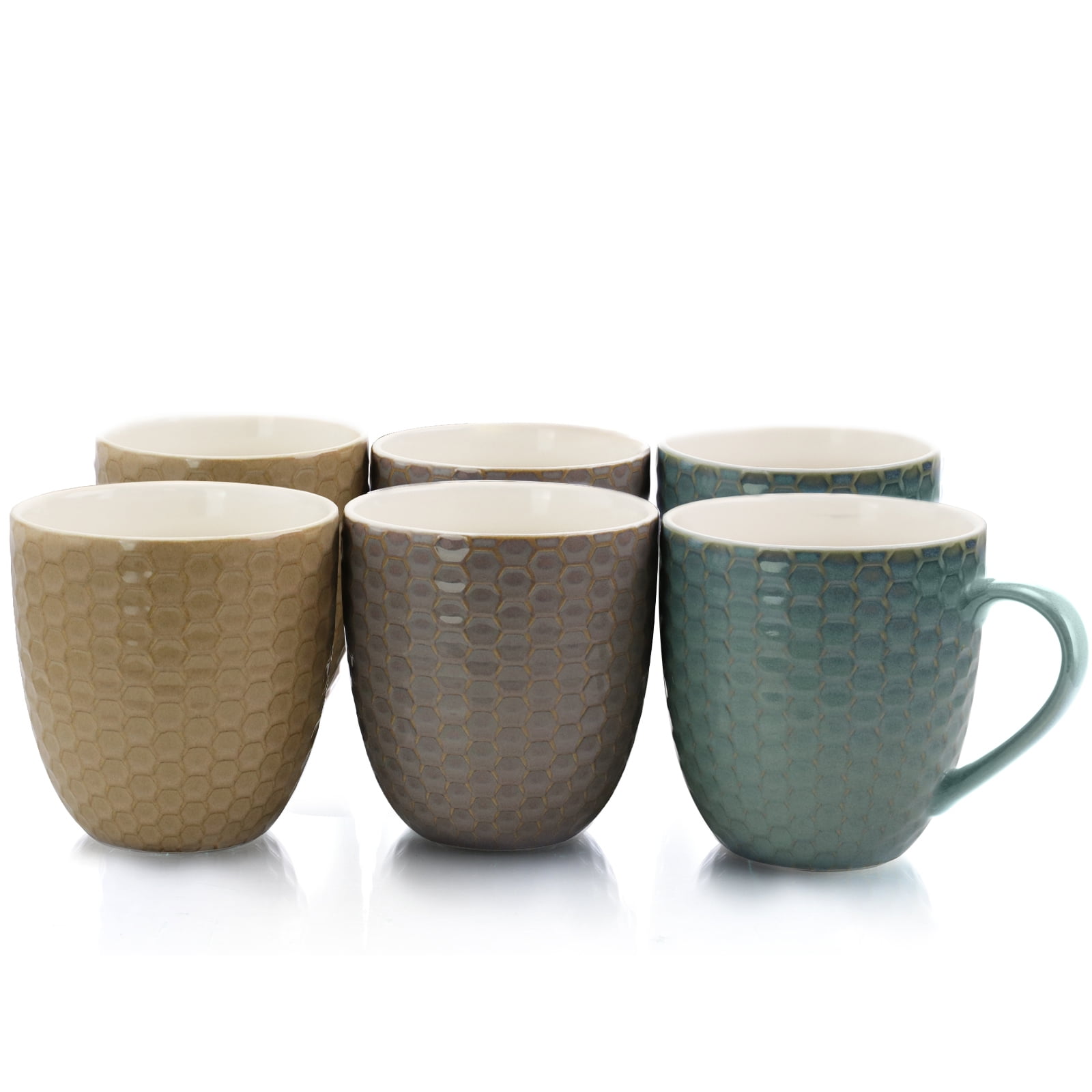 Elama Honeysuckle 6-Piece 15 oz. Mug Set, Assorted Colors - Walmart.com