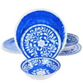 Elama Nelly 12 Piece Melamine Dinnerware Set in Blue - Walmart.com